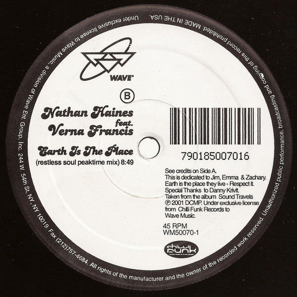 Buy Nathan Haines Featuring Verna Francis : Earth Is The Place (Wave ...
